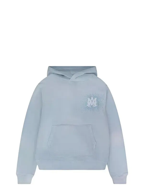 Amiri Crystal Burst Patch-pocket Hoodie - Blue