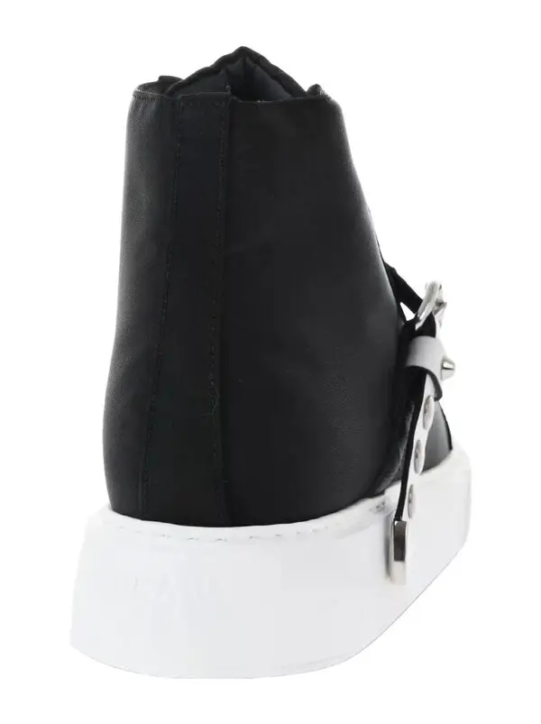 Prada Studded High-top Sneakers - Black