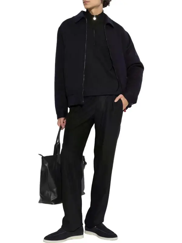 Kiton Zip-up Wool Jacket - Blue