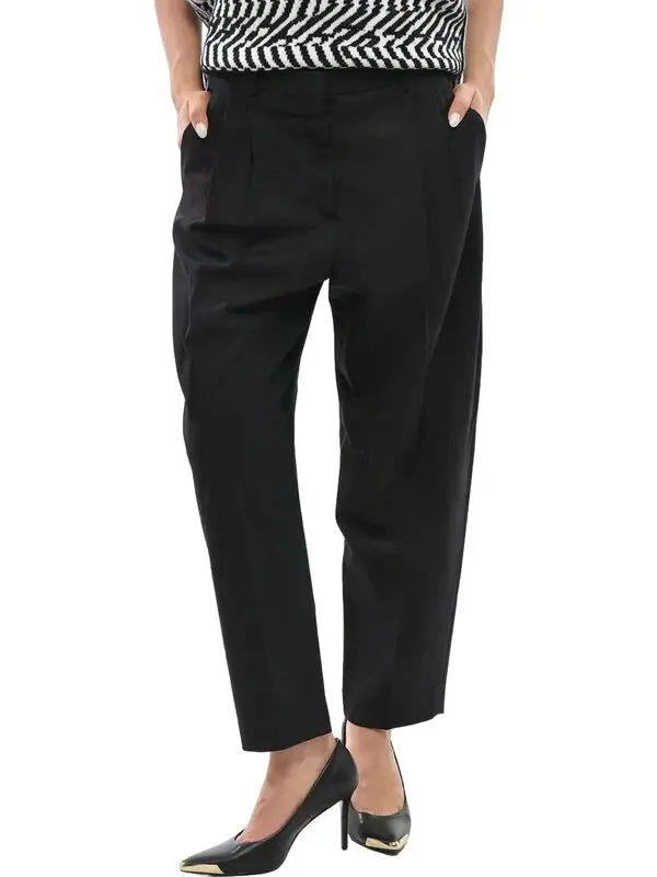 Stella McCartney Double-pleat Wool Trousers - Black