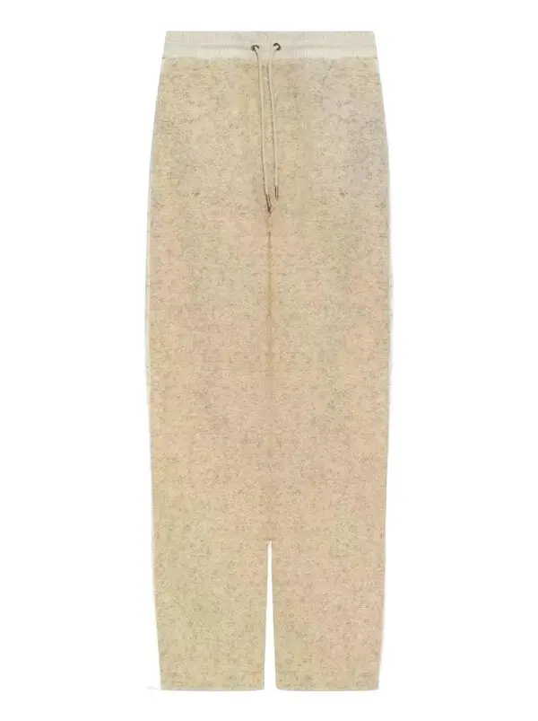 Moncler Bouclé-knit Wide-leg Trousers - Neutrals