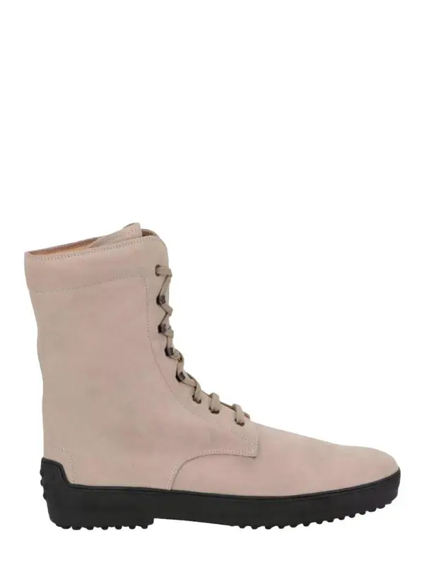TOD'S Suede Lace-up Boots - Neutrals