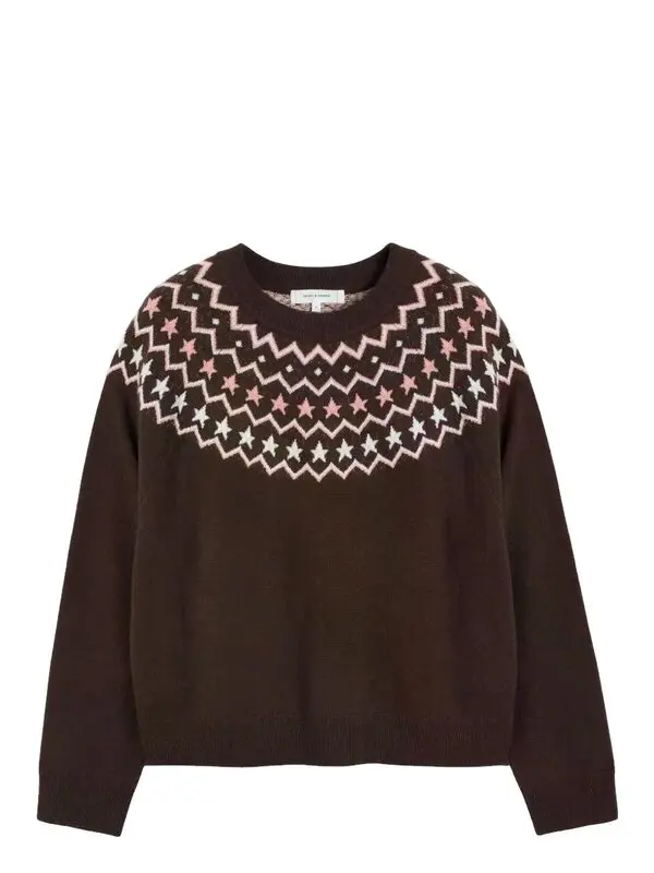 Chinti & Parker Fair Isle Star-motif Sweater - Brown
