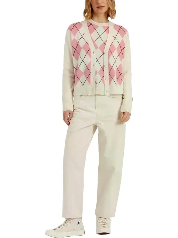 Chinti & Parker Argyle-intarsia Cardigan - Neutrals