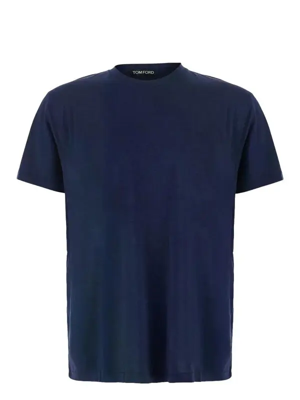 TOM FORD Logo-embroidered T-shirt - Blue