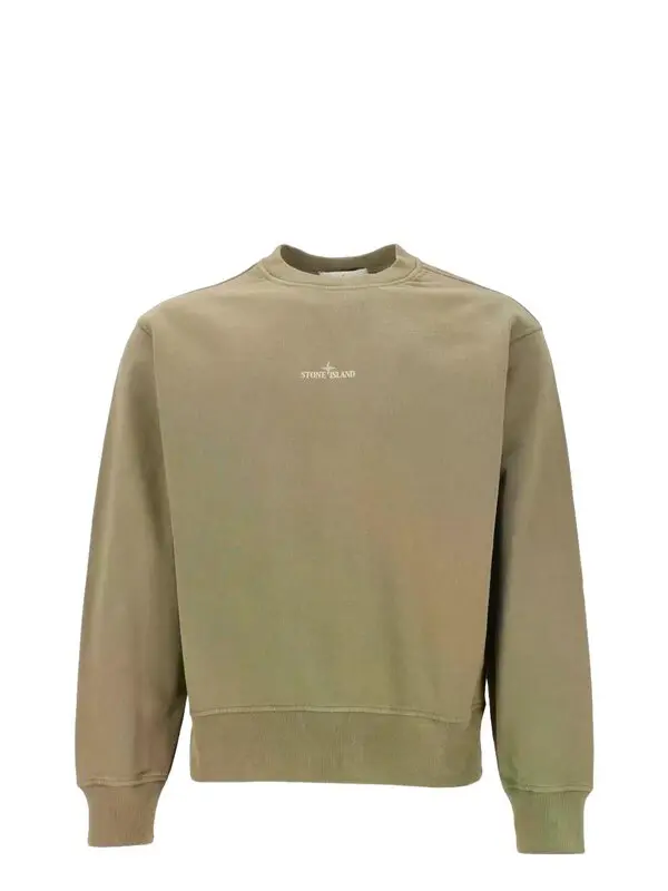 Stone Island Blurred-compass Cotton Sweatshirt - Green