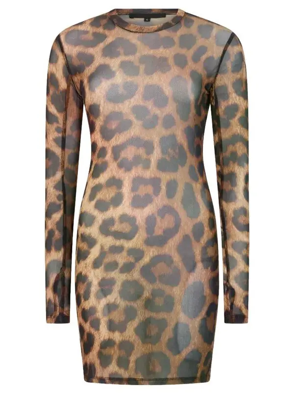Philipp Plein Leopard-print Midi Dress - Neutrals