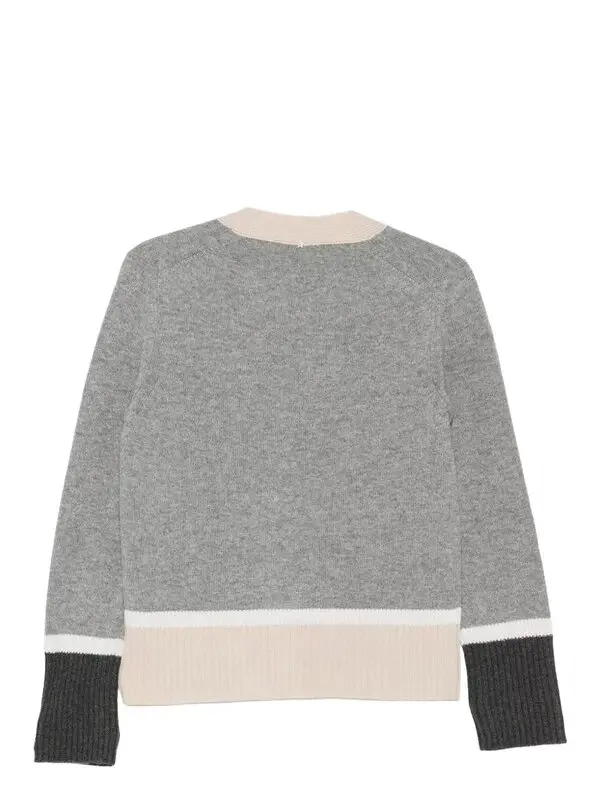Lorena Antoniazzi Colour-block Button-up Cardigan - Grey