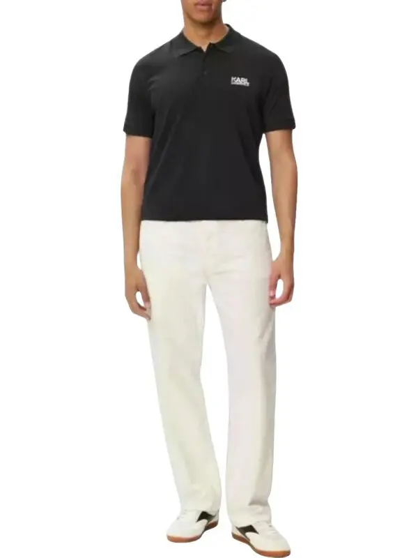 Karl Lagerfeld Logo-print Polo Shirt - Black
