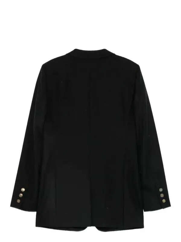 Saint Laurent Single-breasted Wool Jacket - Black