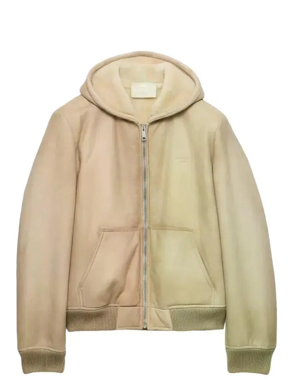 Prada Shearling Bomber Jacket - Neutrals