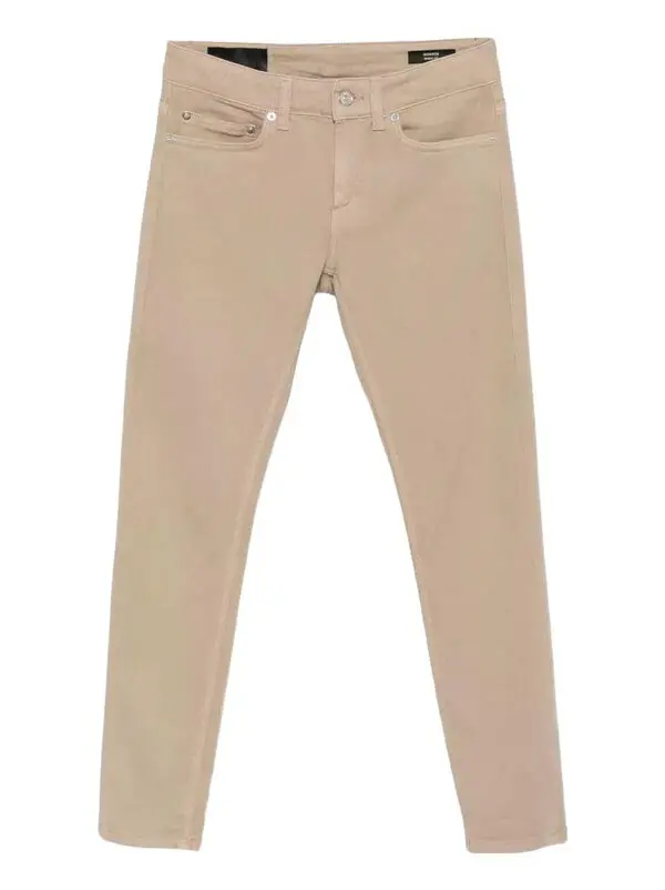 DONDUP Slim-fit Logo-plaque Jeans - Neutrals