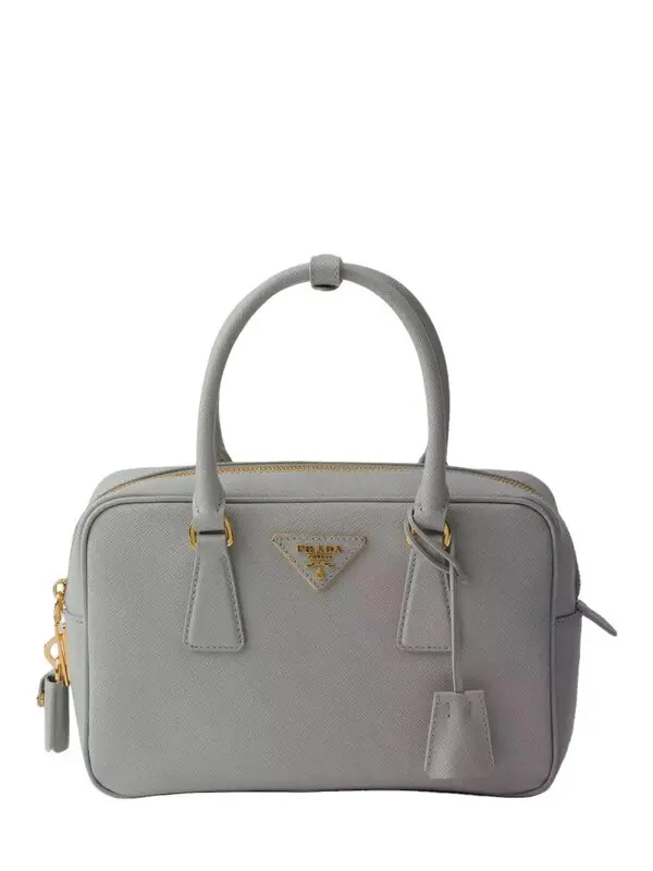Prada Small Saffiano Leather Top-handle Bag - Grey