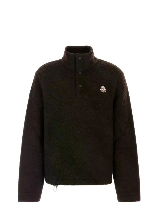 Moncler Logo-patch High-neck Sweater - Brown