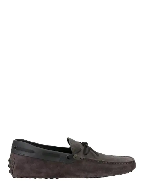 TOD'S Suede Gommino Boat Shoes - Grey