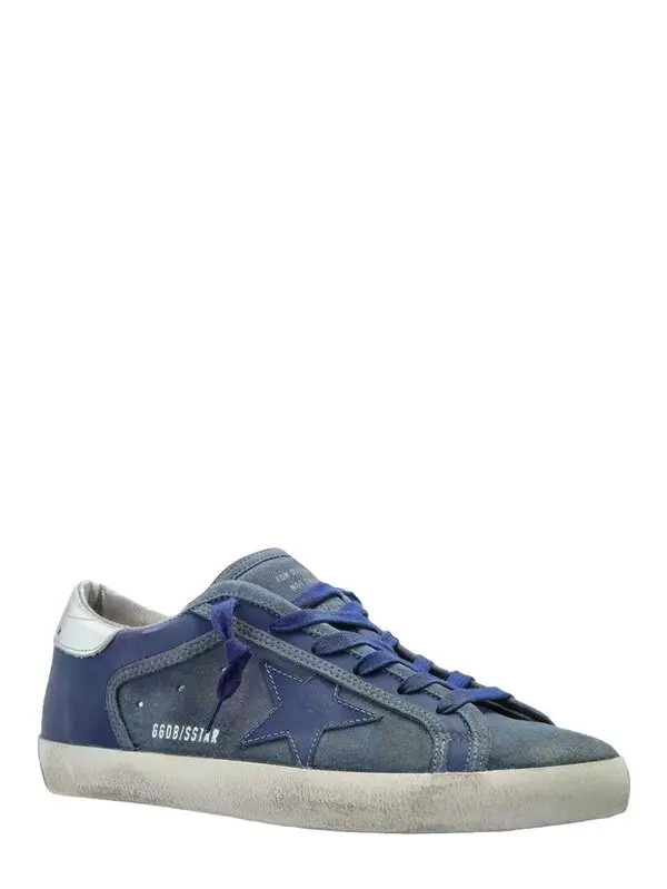 GOLDEN GOOSE Super-star Double Quarter Sneakers - Blue