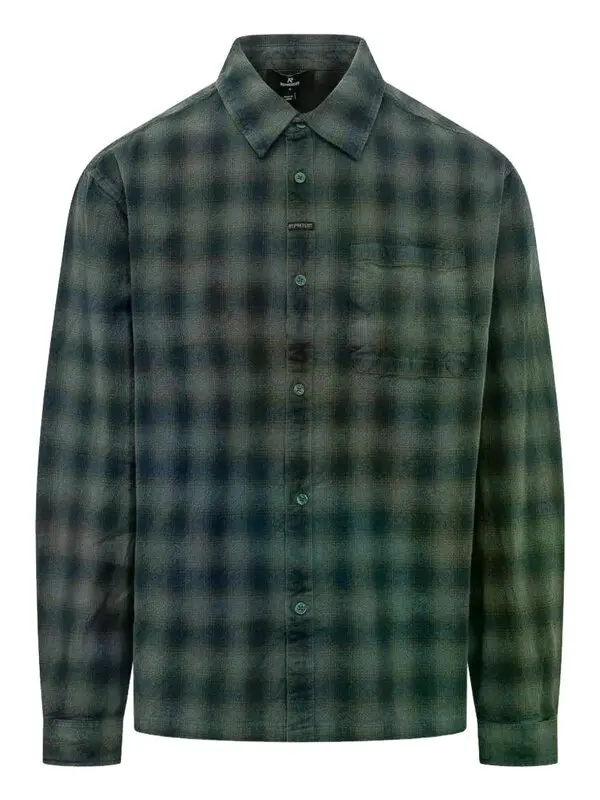 REPRESENT Plaid Button-down Shirt - Blue