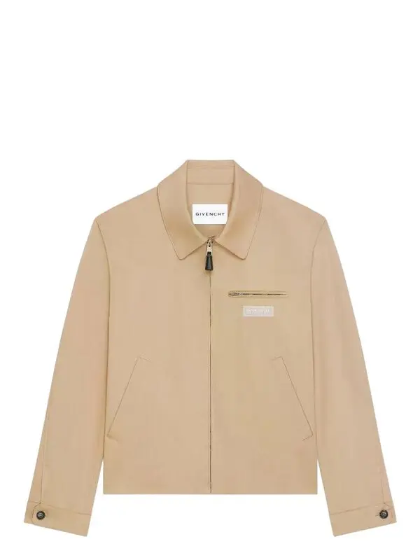 Givenchy Harrington Logo-patch Jacket - Neutrals