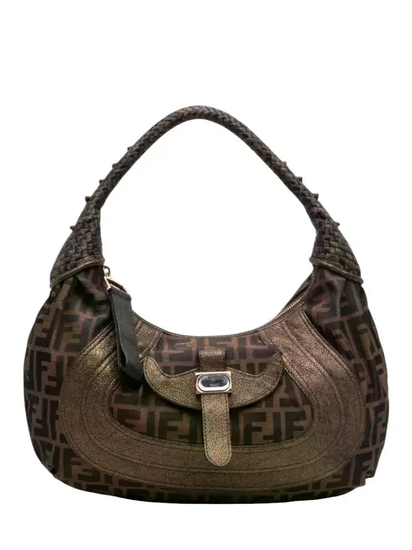 Fendi 2000-2010 Zucca Canvas Spy Hobo Bag - Brown