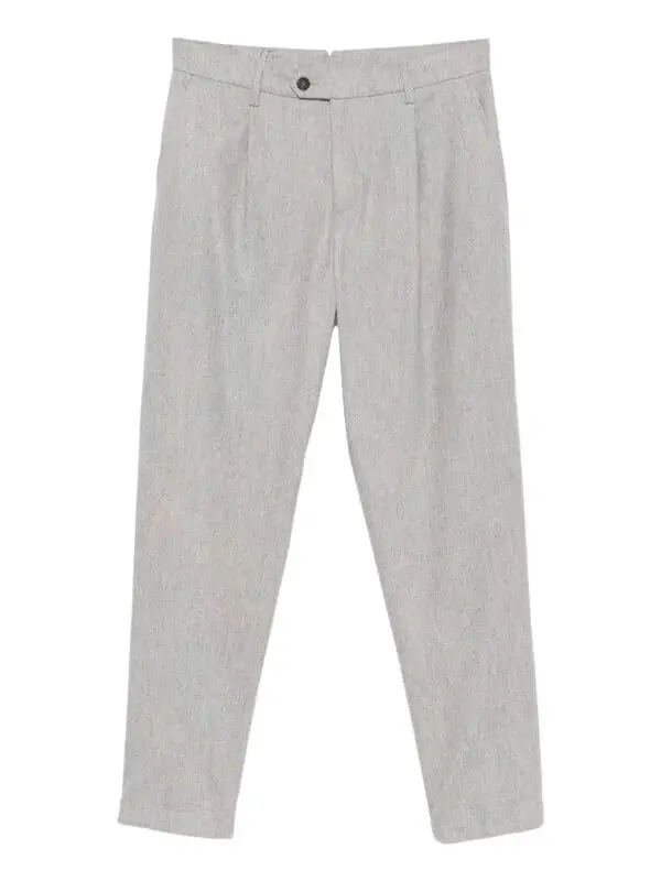 Eleventy Pleated Detail Trousers - Grey