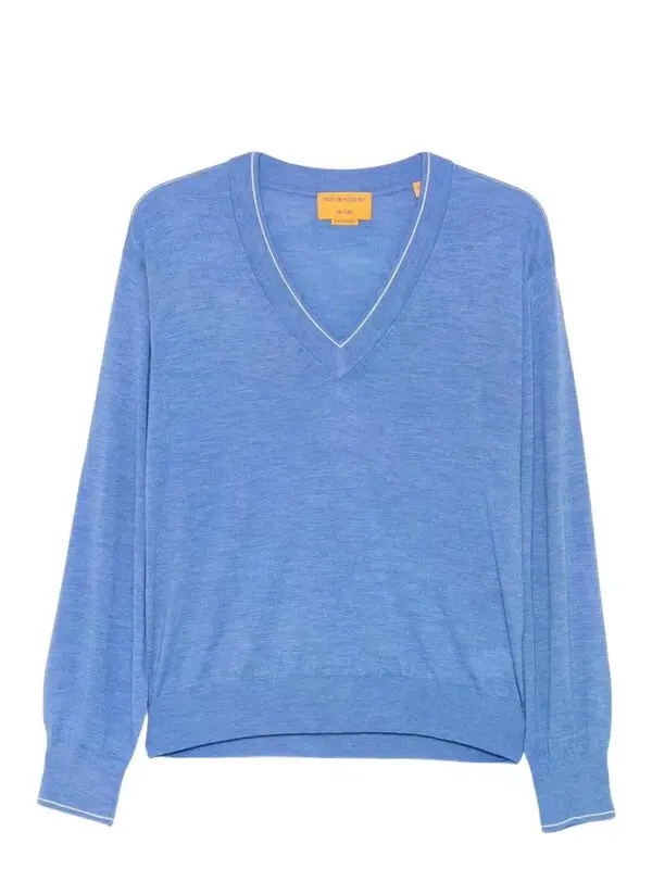 Guest In Residence Cashmere V-neck Sweater With Tipping Detail - Neutrals