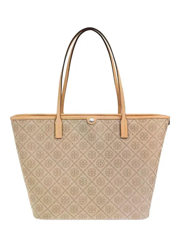 Tory Burch T-monogram Zip Tote - Neutrals