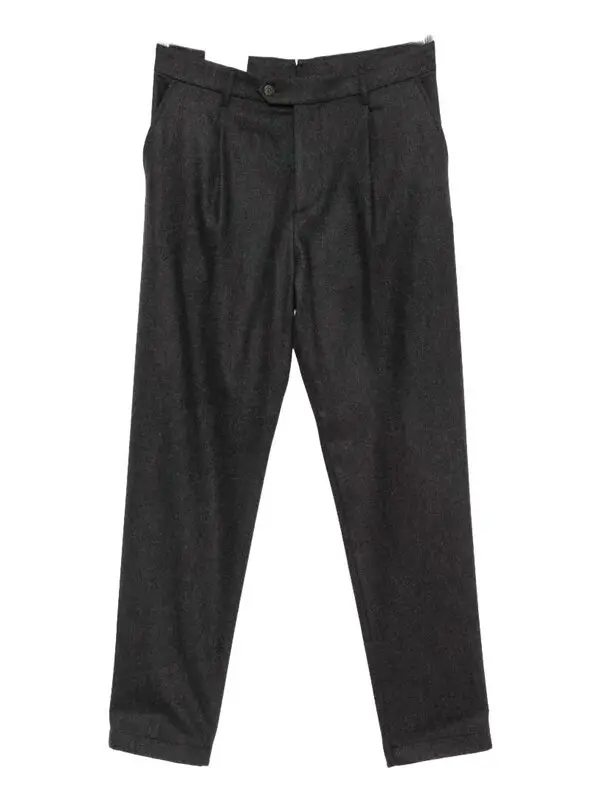 Eleventy Pleated Wool Trousers - Grey