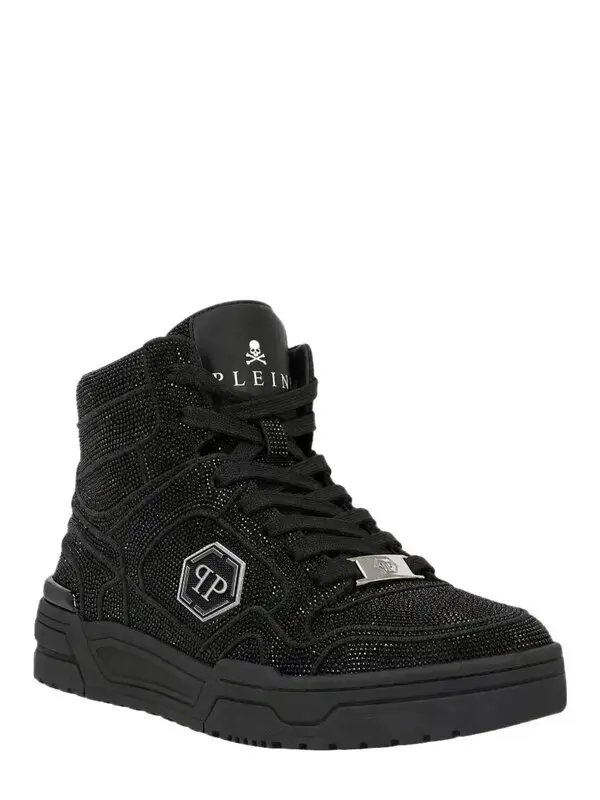 Philipp Plein Mid-top Predator V2 Strass Sneakers - Black