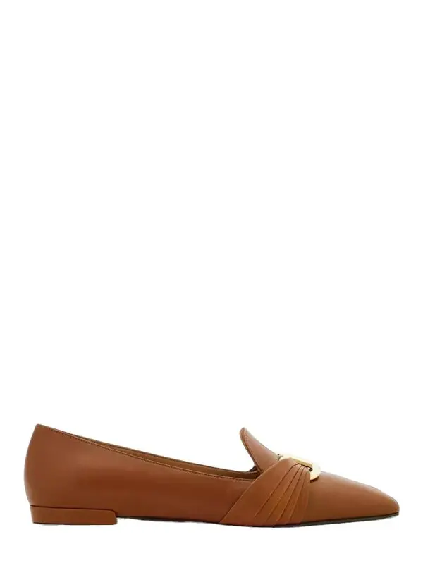 FERRAGAMO Gancini Ornament Loafers - Brown