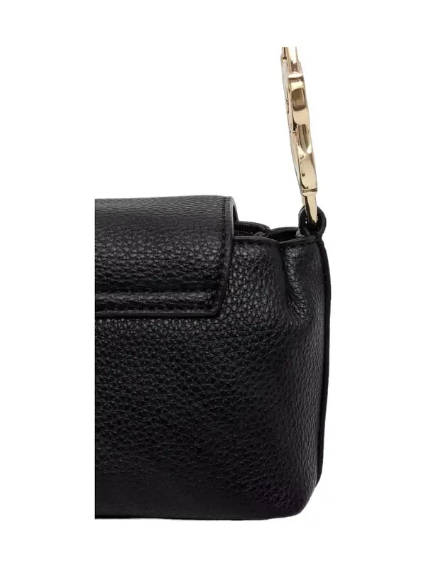 Moschino Logo-plaque Pebbled Crossbody Bag - Black