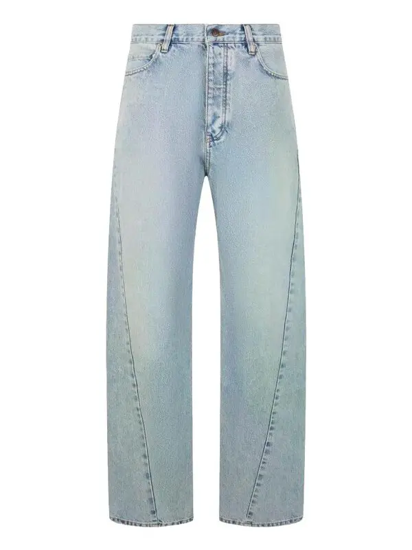 Balenciaga Distressed Loose-fit Jeans - Blue
