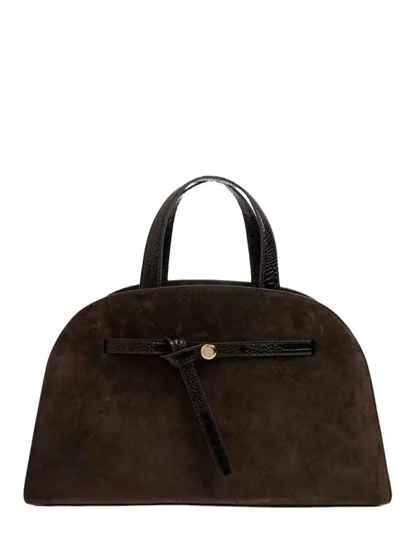 Tory Burch Romy Suede Bauletto Bag - Brown