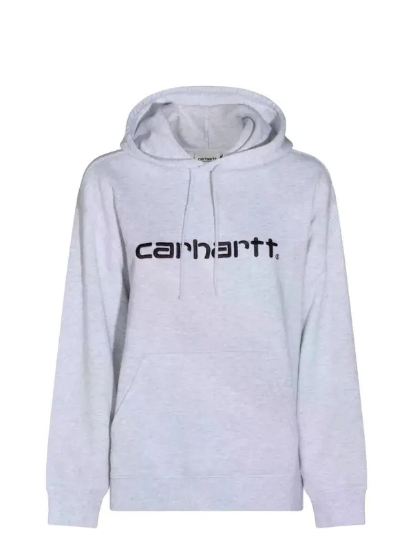 Carhartt Work In Progress Logo-embroidered Hoodie - Grey