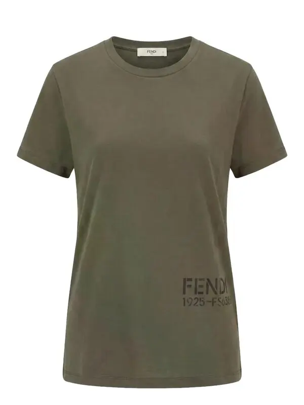 Fendi Logo-print Crew-neck T-shirt - Green
