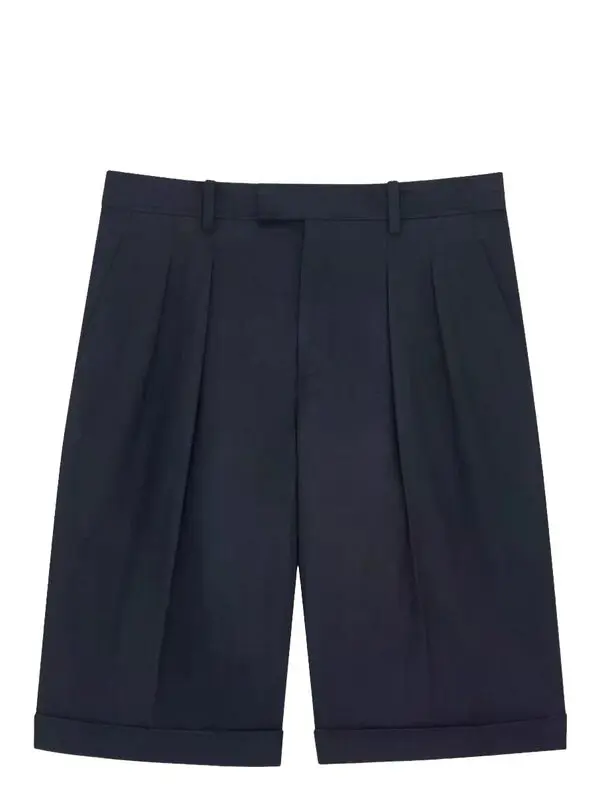 Saint Laurent Pleated Washed Shorts - Blue