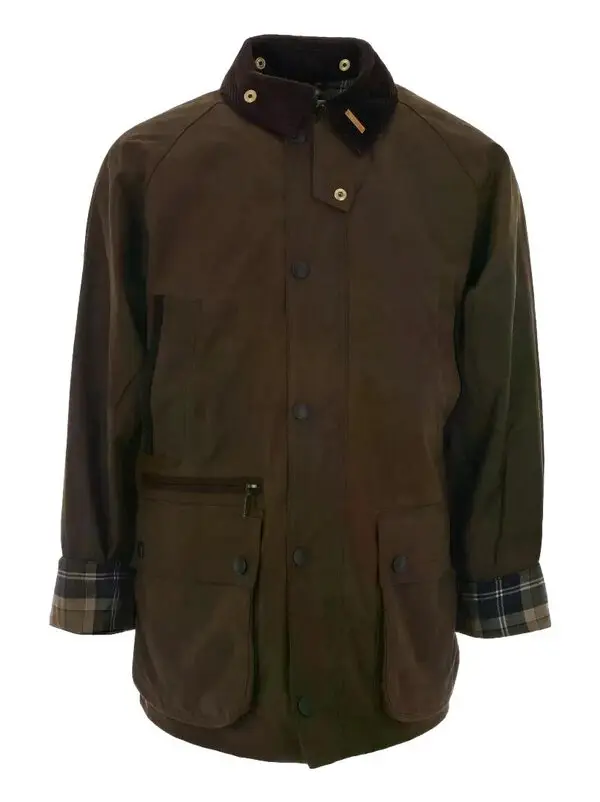 Barbour Bedale Waxed-cotton Corduroy-collar Jacket - Brown