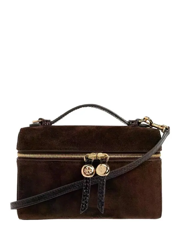 Tory Burch Romy Suede Slim Top Handle Bag - Brown