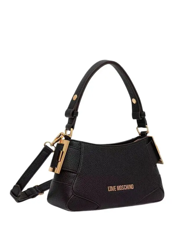 Moschino Logo-lettering Shoulder Bag - Black