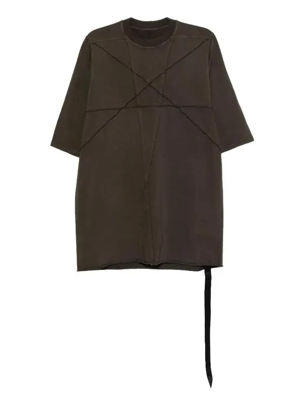 Rick Owens Pentagram-stitch T-shirt - Brown