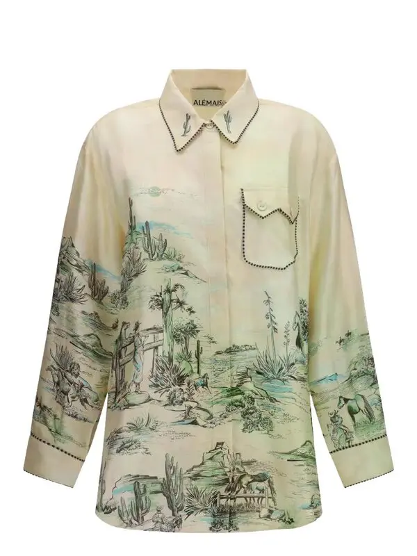 ALEMAIS Scout Silk Shirt - Neutrals