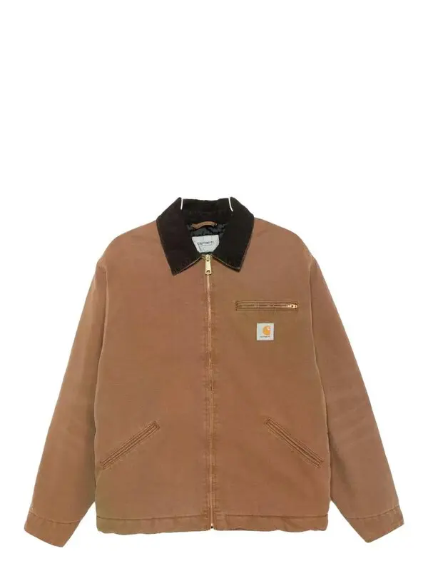 Carhartt Work In Progress Og Detroit Corduroy-collar Shirt Jacket - Brown