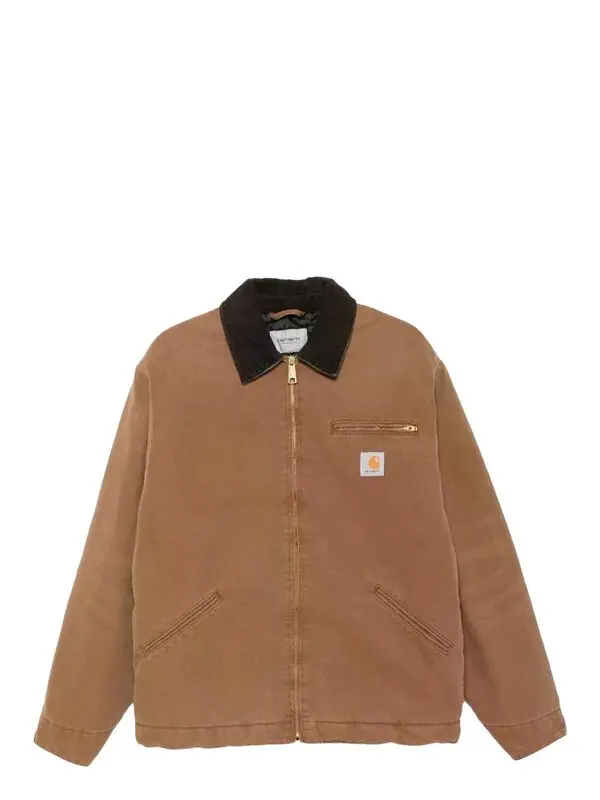 Carhartt Work In Progress Og Detroit Corduroy-collar Shirt Jacket - Brown