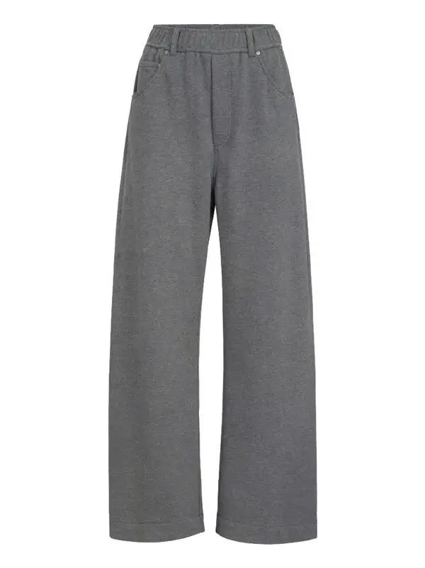 Brunello Cucinelli Cotton Smooth French-terry Trousers - Grey