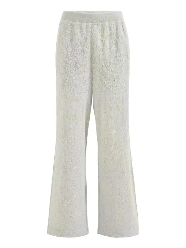 Brunello Cucinelli Lace-flowers Jersey Track Trousers In Sparkling Virgin Wool And Cashmere - Grey