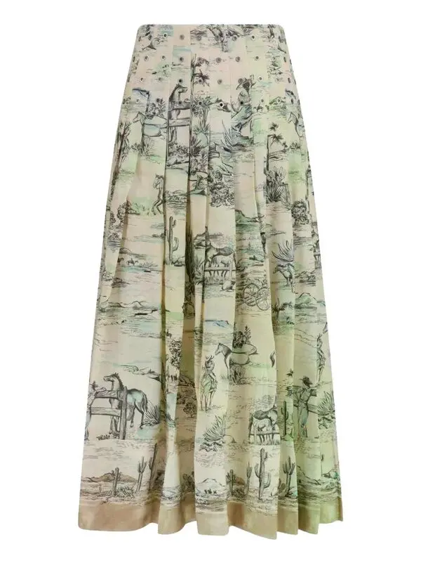 ALEMAIS Scout Pleated Skirt - Neutrals