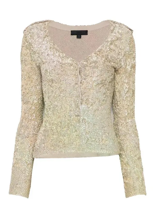 Burberry Sequin-embellished Cardigan - Yellow