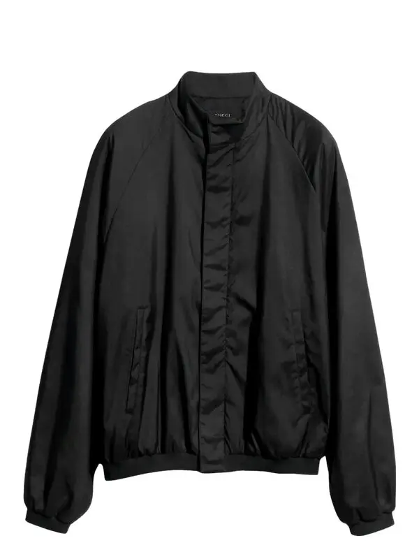 Gucci High-neck Raglan-sleeve Coat - Black
