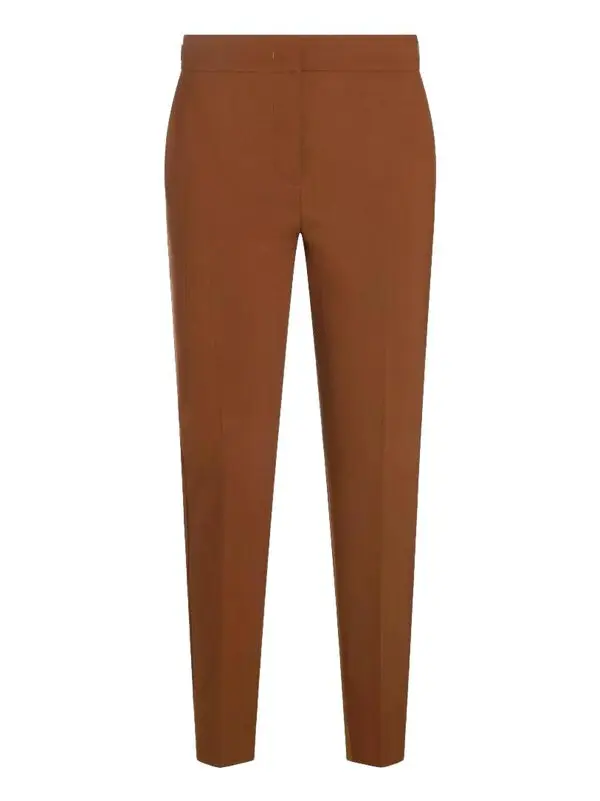 Max Mara Side-buckle Slim-fit Trousers - Brown