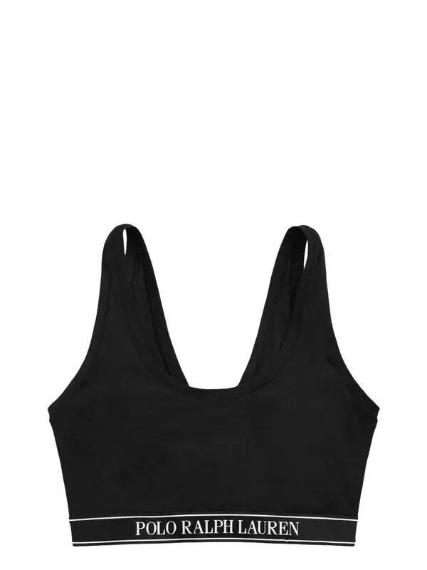 Polo Ralph Lauren Logo-waistband Bralette - Black