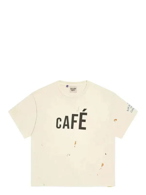 GALLERY DEPT. Cafe Bistro Logo-print T-shirt - Neutrals